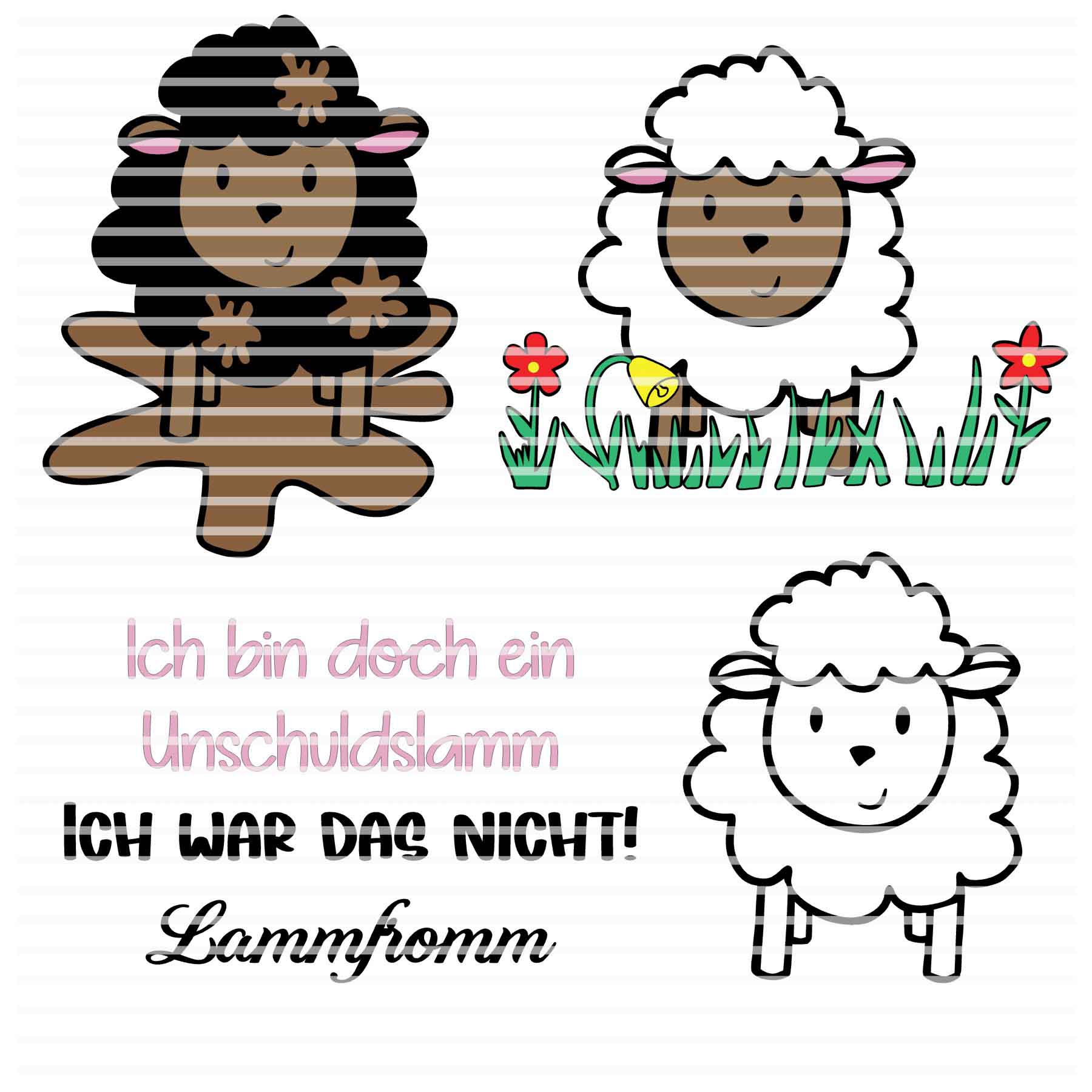 Plotterdatei "Meine Mäh" Schaf - loewenjunges.net