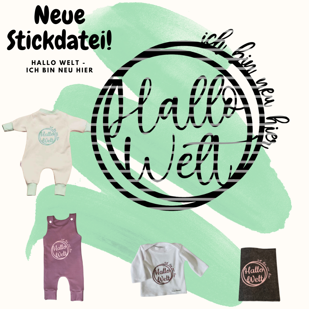 Stickdatei "Hallo Welt" - loewenjunges.net