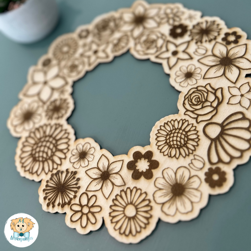 Plotter- und Laserdatei "Blumenkranz" - loewenjunges.net